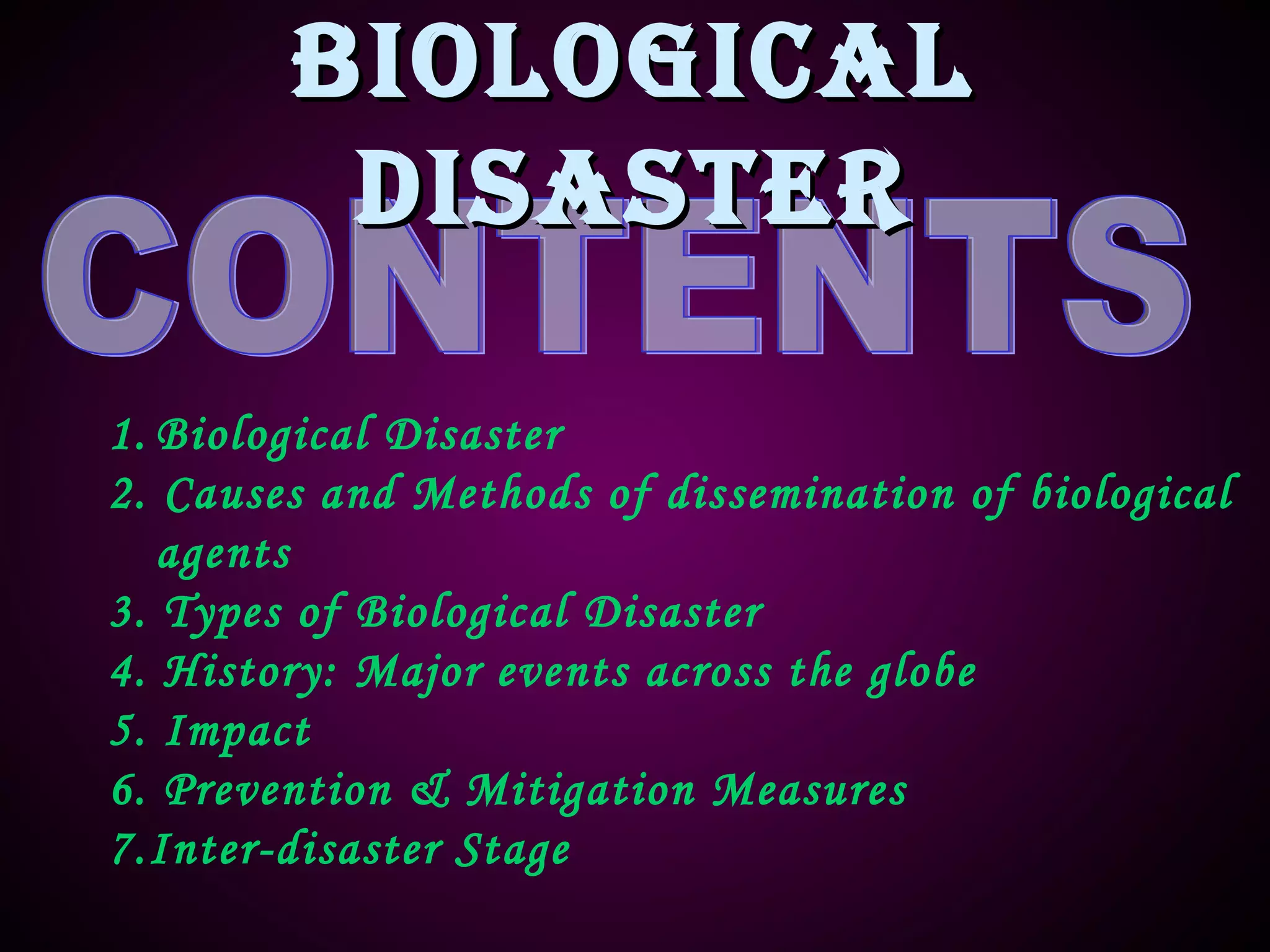 Biological disaster | PPT