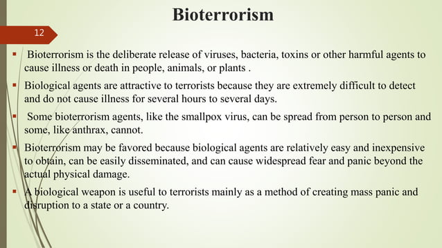 Biological disaster | PPTX | Infectious Diseases | Diseases and Conditions