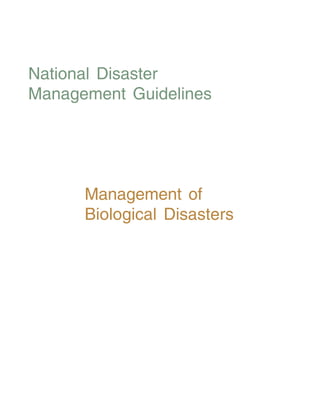 Management of Biological Disasters: NDMA GUIDLINES | PDF