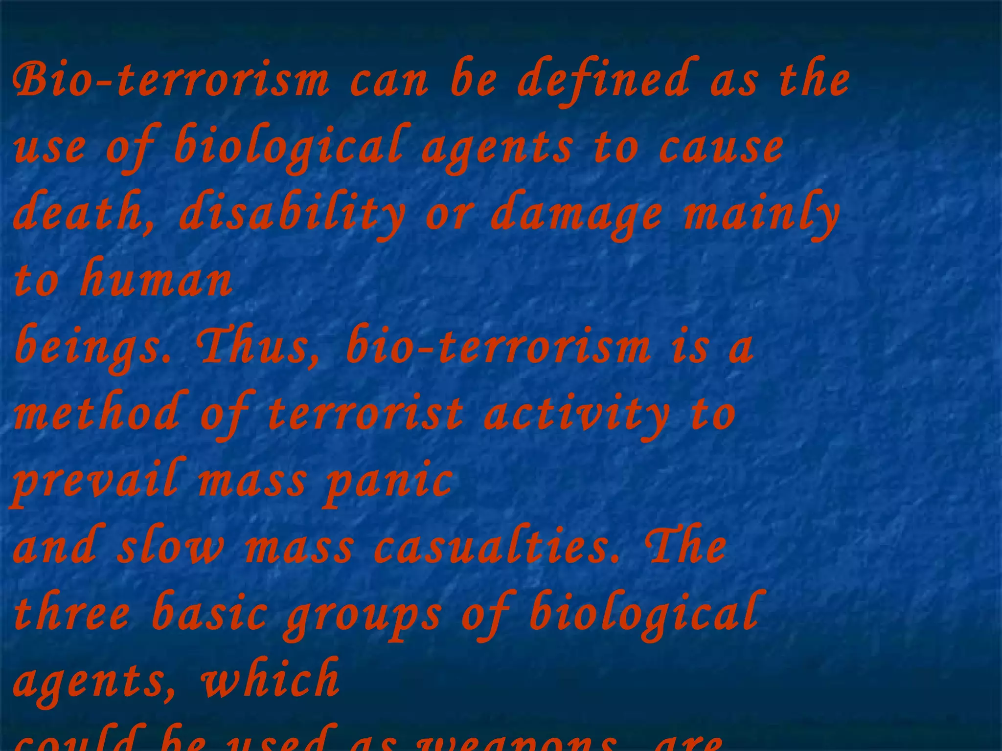 Biological disasters | PPT