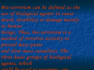 Biological disasters | PPT