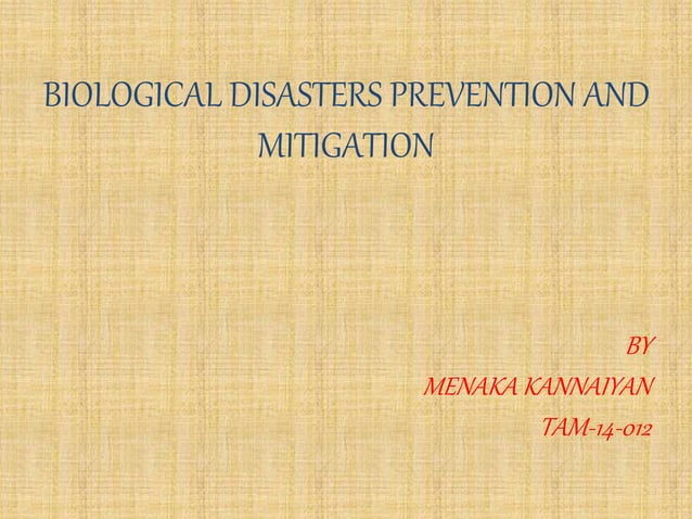 Biological disaster tam 2014-12 | PPTX