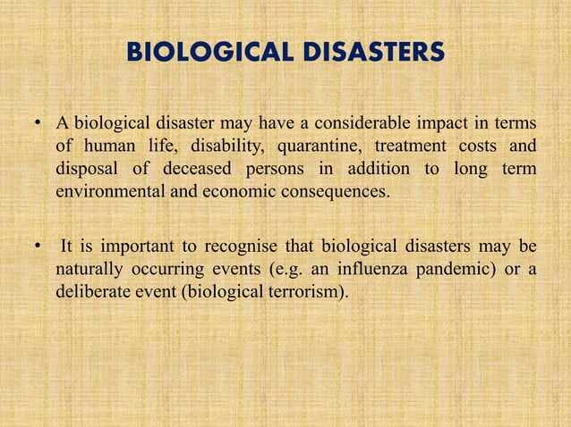 Biological disaster tam 2014-12 | PPTX