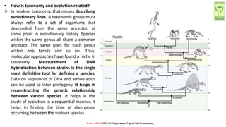 BIOLOGICAL DIVERSITY AND TAXONOMY | PPTX | Biological Sciences | Science