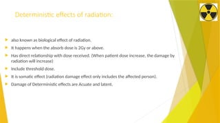 Radiobiology: Biological effect of radiation.pptx