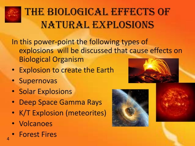 Biological effects of natural explosions | PPTX | Geography | Science