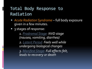 Biological effects of radiation | PPTX