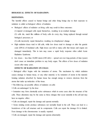 Biological effects of radiation | DOCX