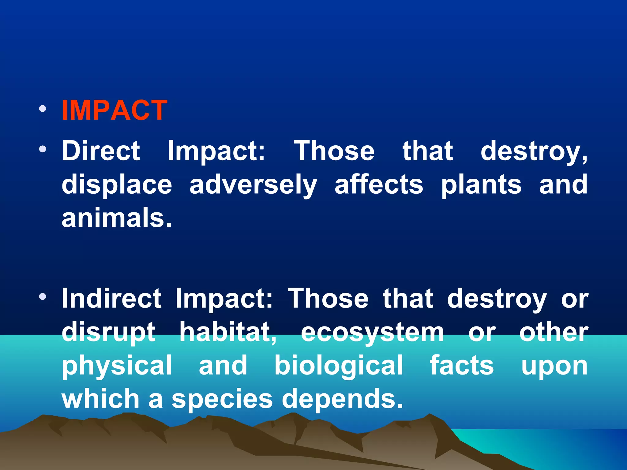 Biological environmental impact analysis | PPT