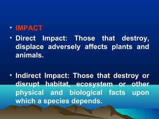 Biological environmental impact analysis | PPT