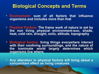 Biological environmental impact analysis | PPT