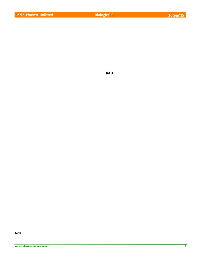 Biological E Limited | PDF