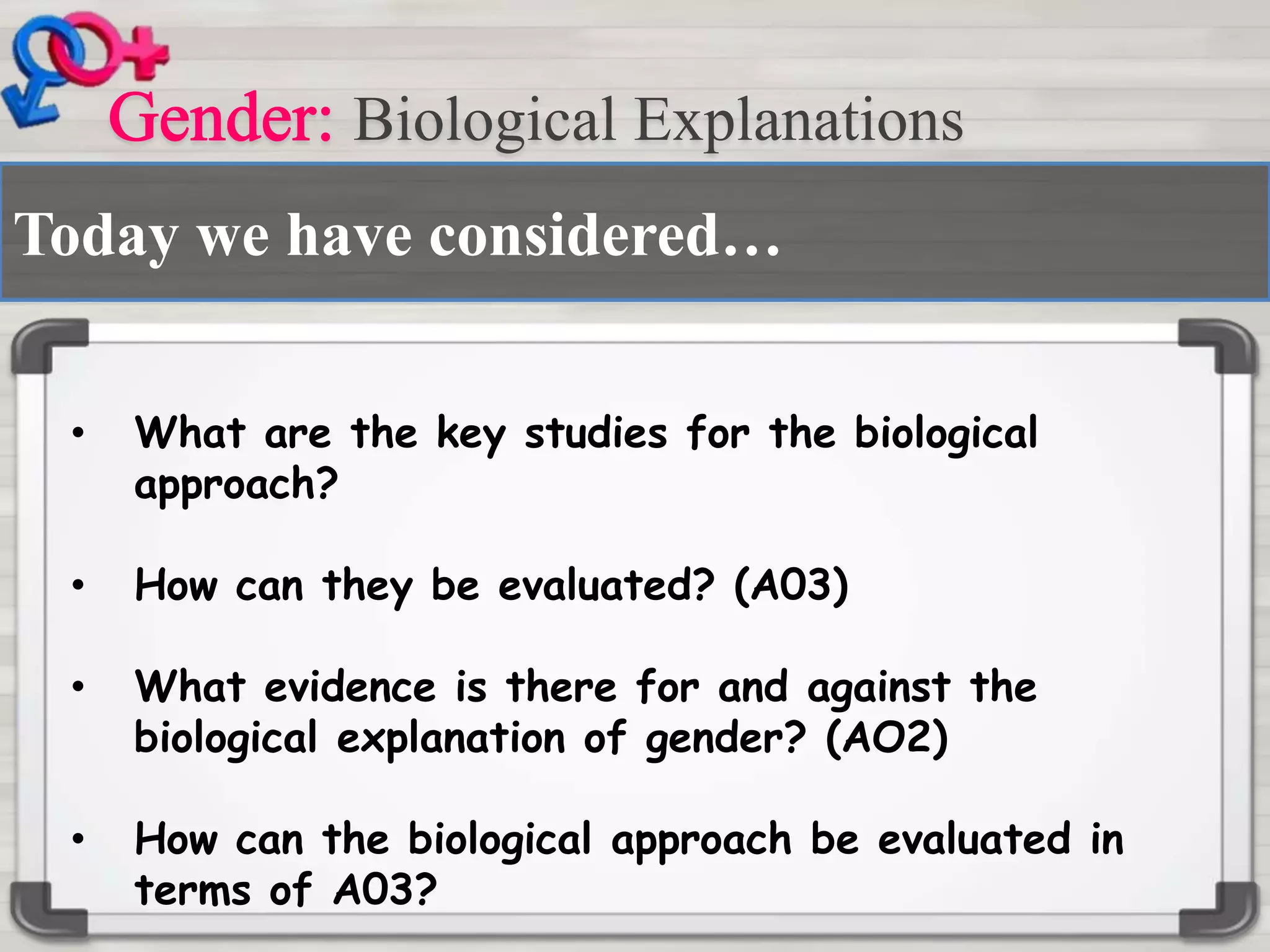 Biological explanation gender 1 | PPTX | Hormonal Disorders | Endocrine ...