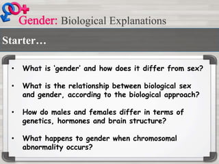 Biological explanation gender 1 | PPTX