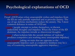 OCD Biological explanations A2 | PPTX