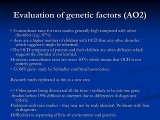 OCD Biological explanations A2 | PPTX