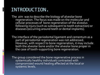 Biological factors involved in alveolar bone regeneration. Consensus ...