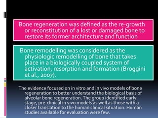 Biological factors involved in alveolar bone regeneration. Consensus ...
