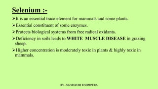 Biological functions and toxicity of elements converted | PDF