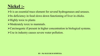 Biological functions and toxicity of elements converted | PDF