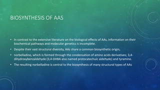 Biological functions of alkaloids | PPTX