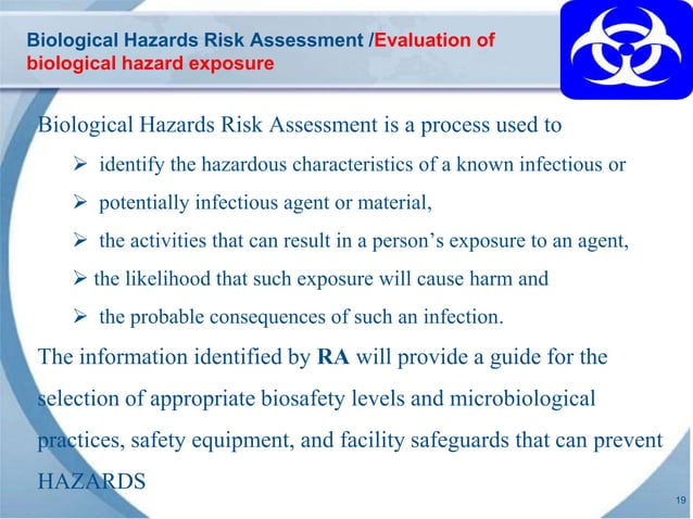 Biological hazard | PPTX | Infectious Diseases | Diseases and Conditions