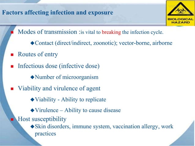 Biological hazard | PPTX | Infectious Diseases | Diseases and Conditions