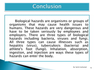 BIOLOGICAL_HAZARDOUS.pptx | Infectious Diseases | Diseases and Conditions
