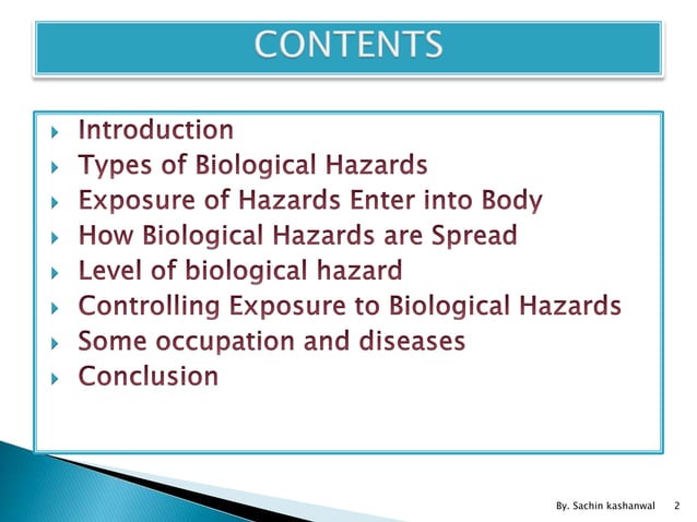 BIOLOGICAL_HAZARDOUS.pptx | Infectious Diseases | Diseases and Conditions