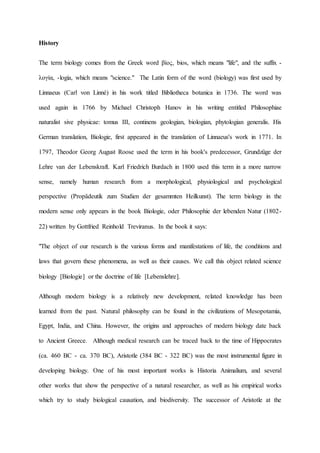 Biological history | DOCX