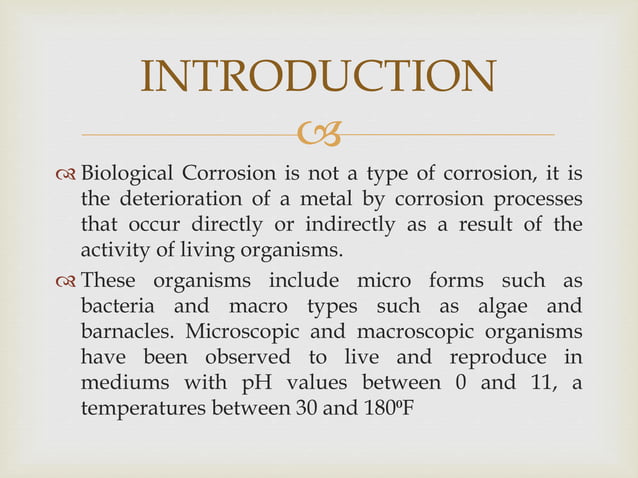 BIOLOGICAL_INDUCED_CORROSION.pptx | Chemistry | Science