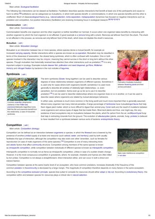 Biological interaction wikipedia, the free encyclopedia | PDF