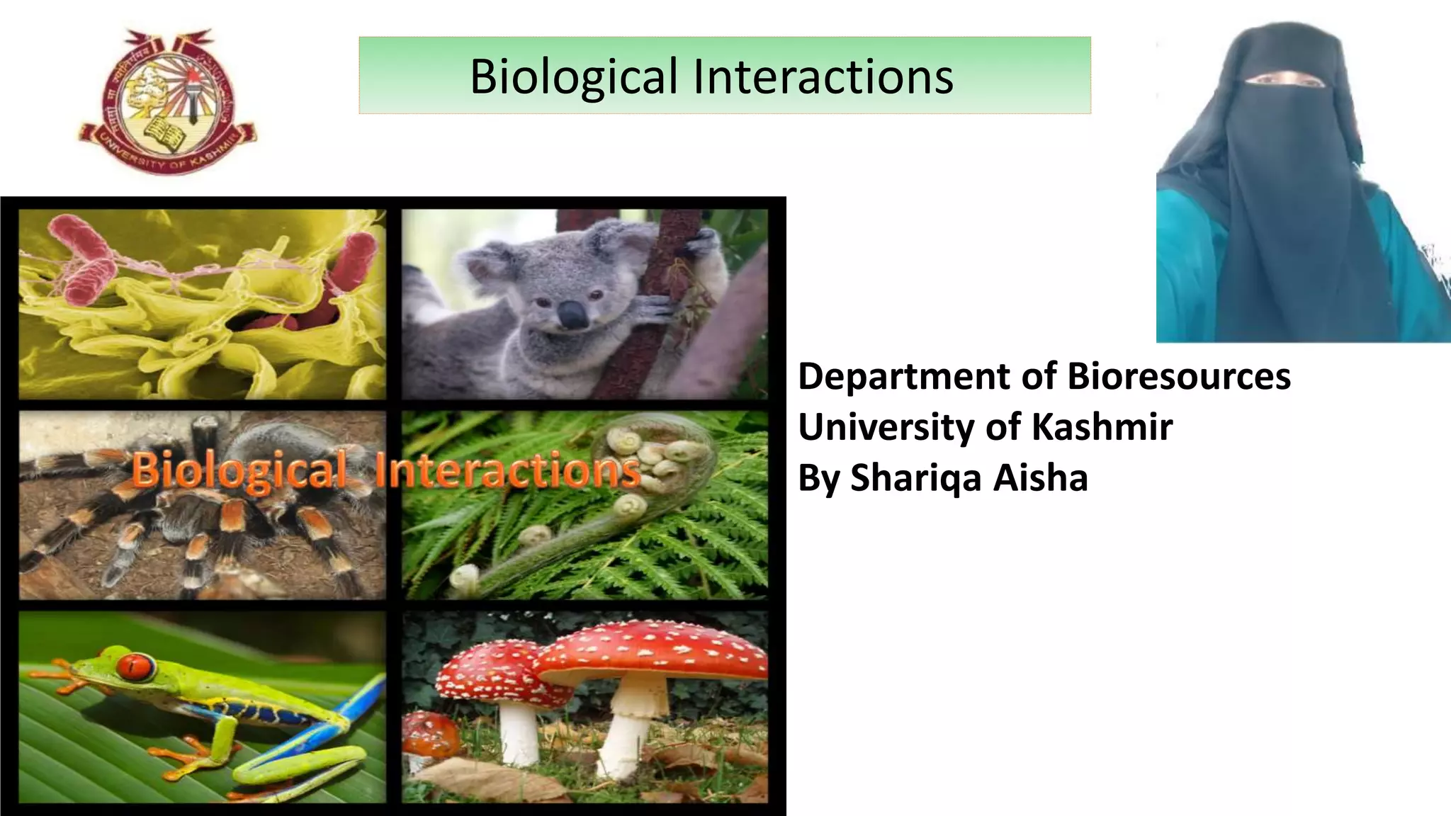 Biological interactions | PPTX