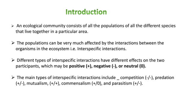 Biological interactions | PPTX