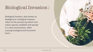 Biological Invasion by; Sania shandil | PDF