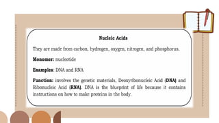 Biological Macromolecules Lesson quarter one | PPT