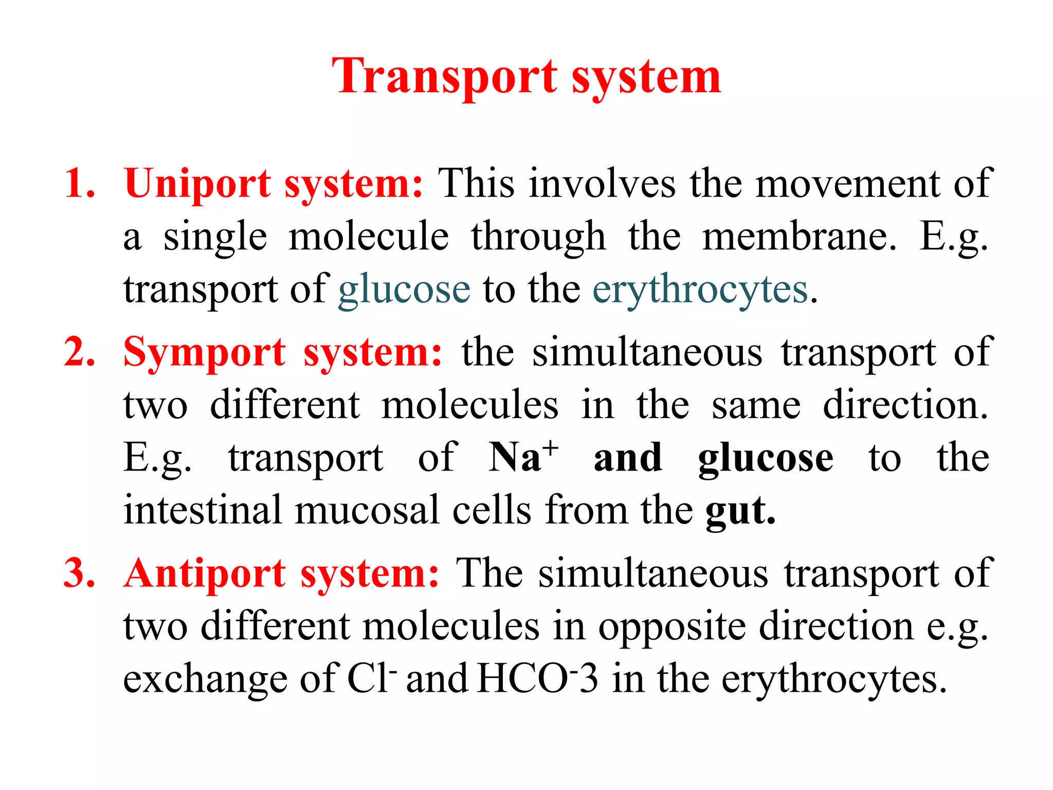 Biological membrane and transport | PPT