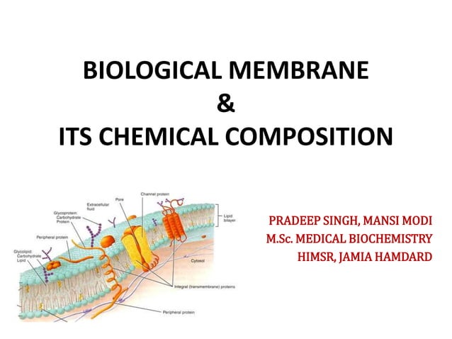 Biological membrane & its chemical composition | PPTX | Chemistry | Science