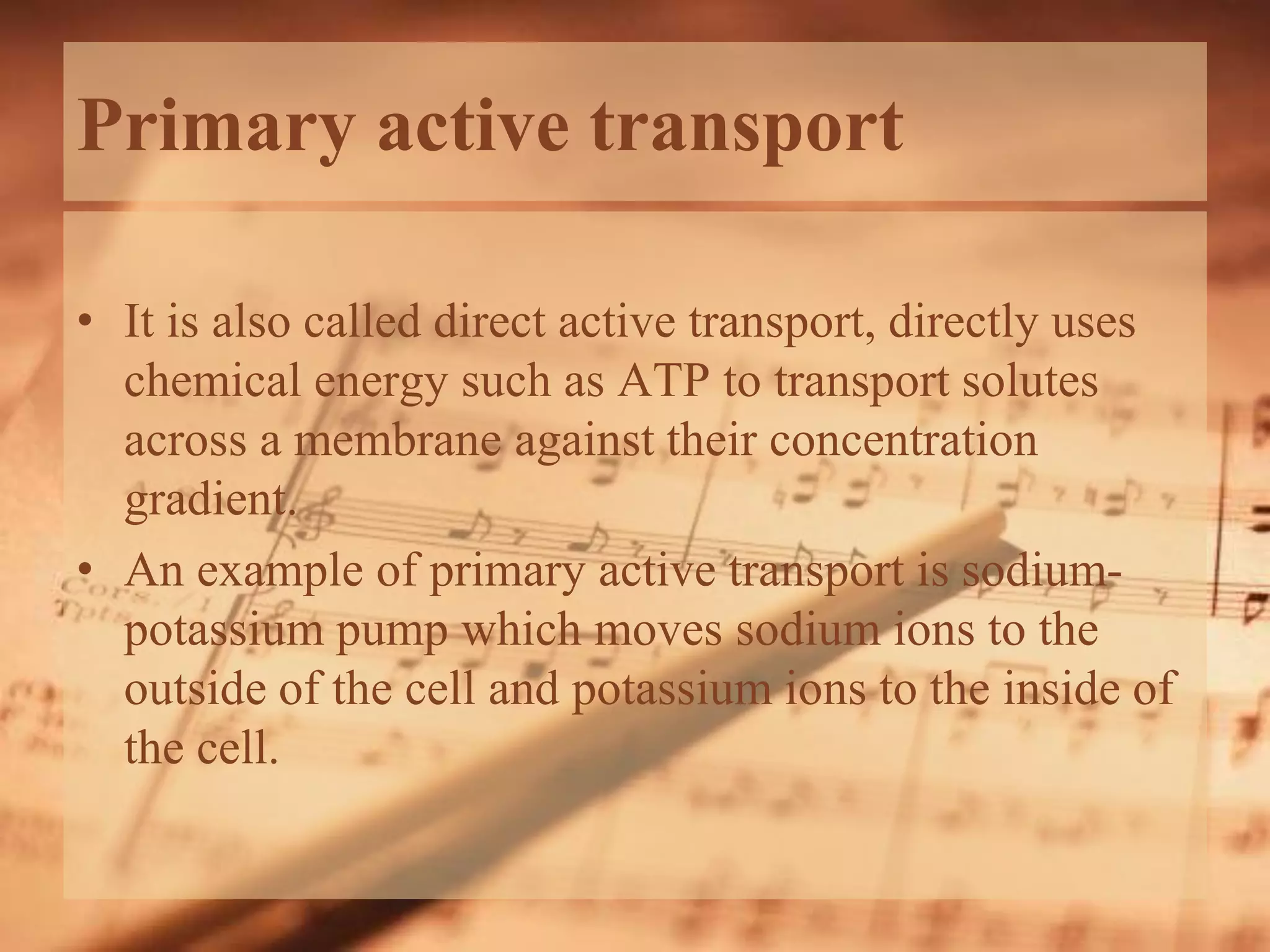 Biological membranes and transport | PPTX