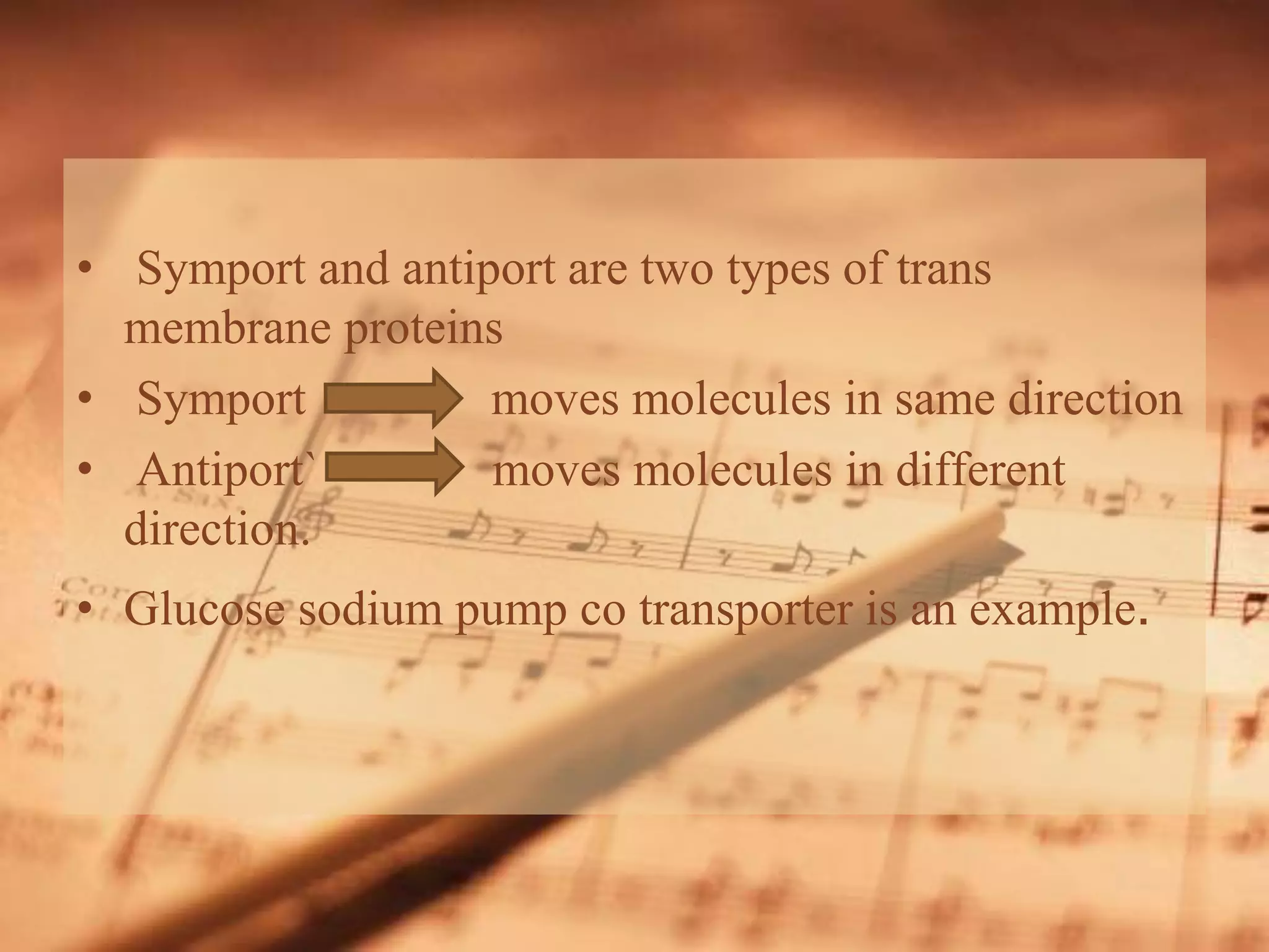 Biological membranes and transport | PPTX