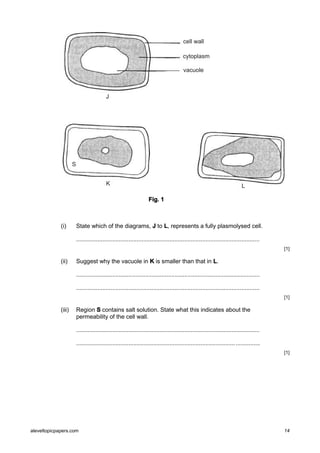 OCR Biological membranes EXAM Questions | PDF