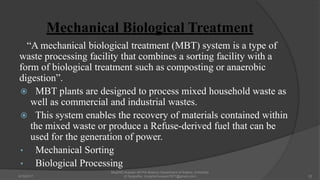 Biological methods of waste disposal. mujahid hussain | PPTX