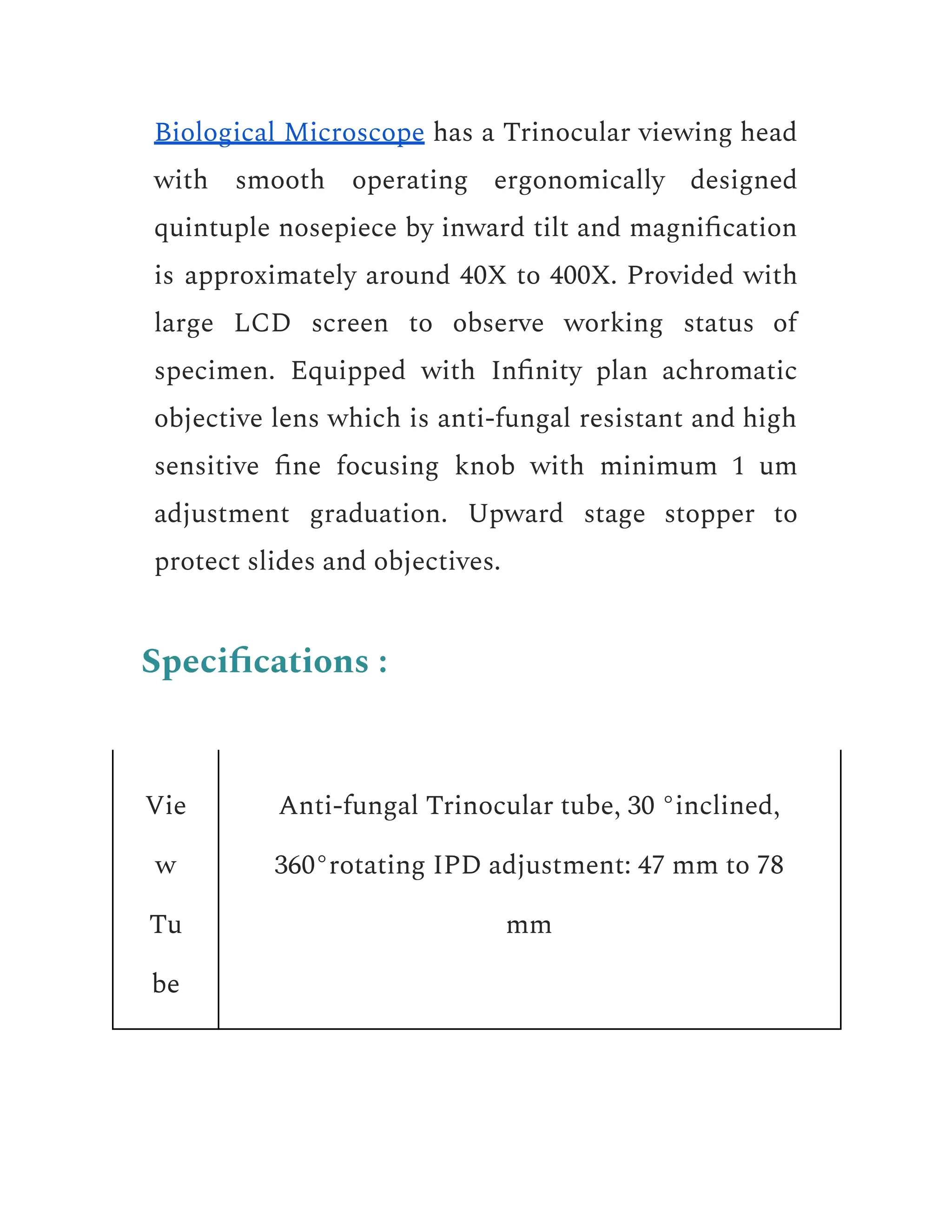 Biological Microscope | PDF