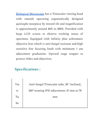 Biological Microscope | PDF | Biological Sciences | Science