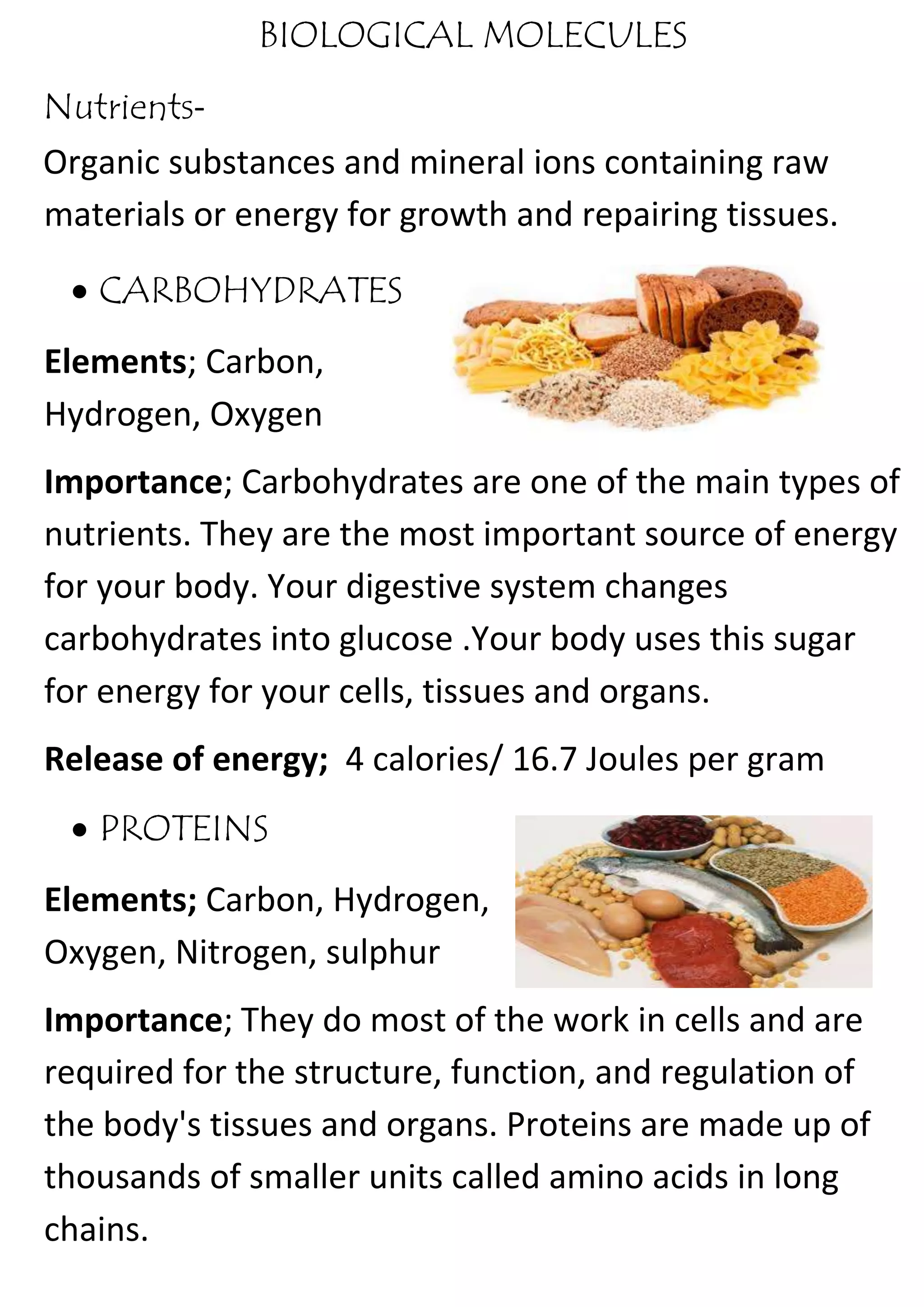 Biological molecules | PDF