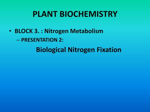 Biological nitrogen fixation | PDF