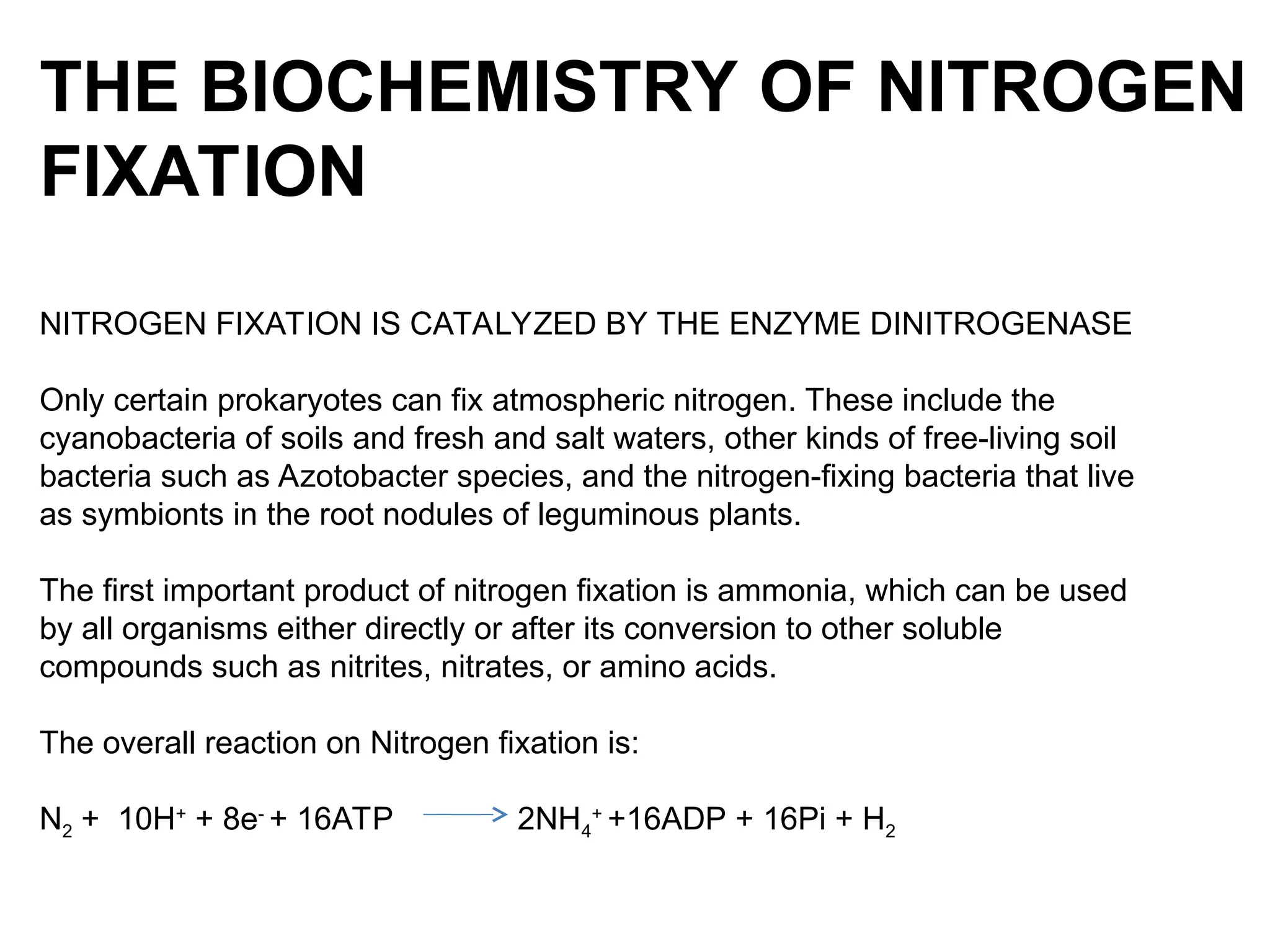 Biological Nitrogen Fixation, NODULE FORMATION, NITROGENASE.ppt