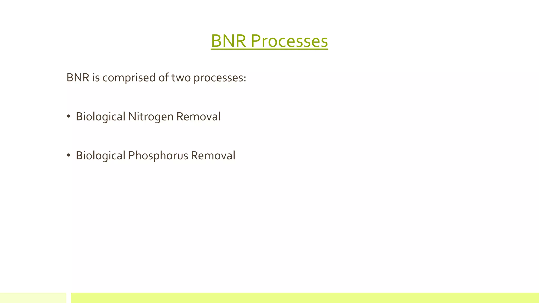 Biological Nutrient Removal (BNR) | PDF