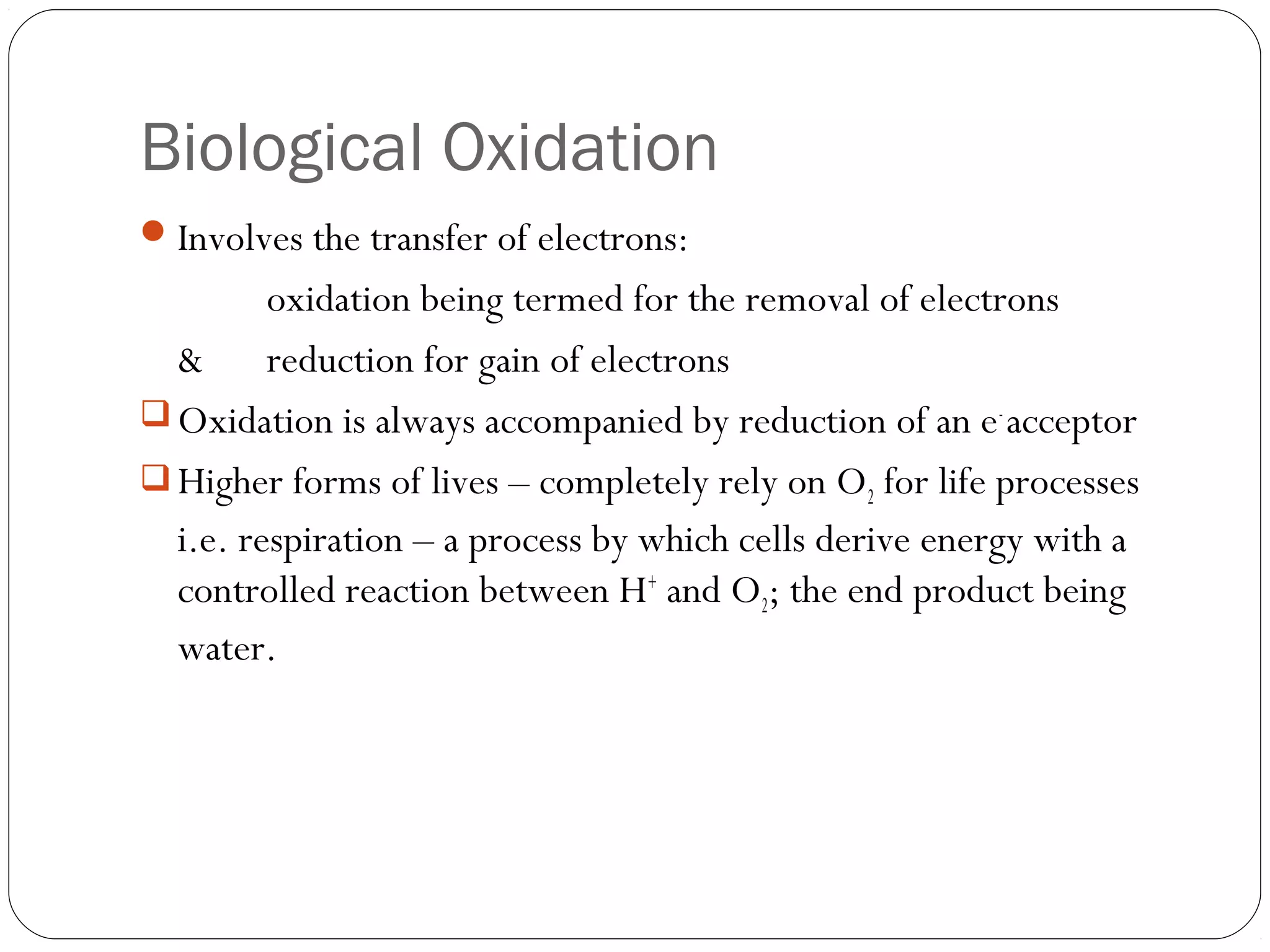 Biological oxidation -1 | PPT