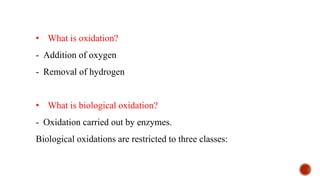 Biological oxidation | PPTX